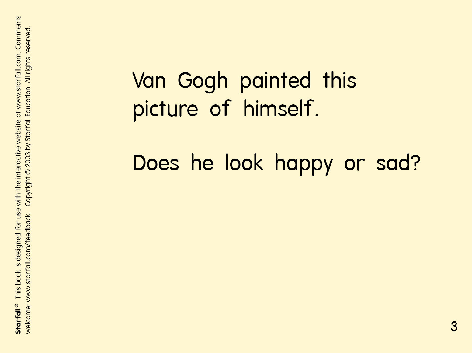 Art Books - Starfall | Parent-Teacher Center