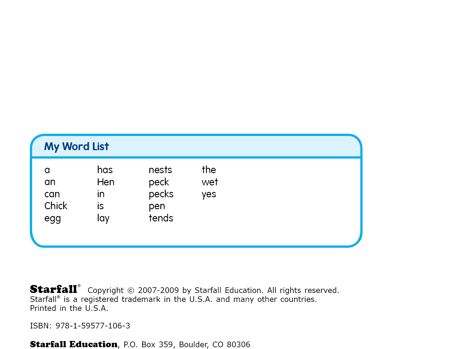 Decodable Books - Starfall | Parent-Teacher Center