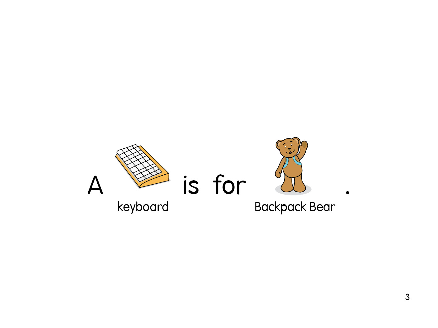 Backpack Bear's Books (Pre-decodable) - Starfall | Parent-Teacher Center