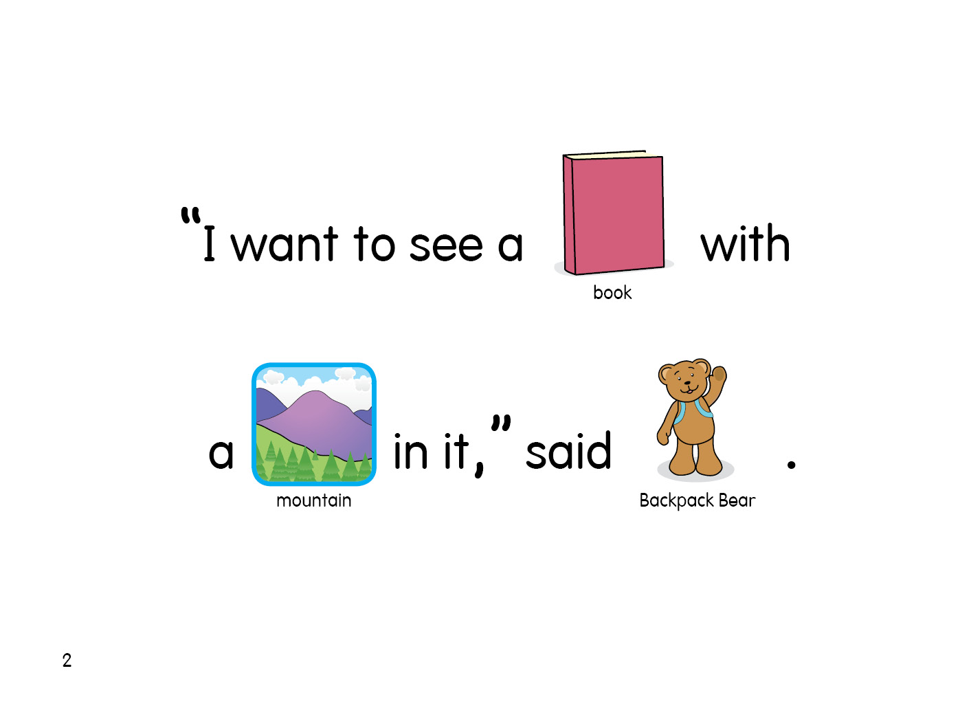 Backpack Bear's Books (Pre-decodable) - Starfall | Parent-Teacher Center