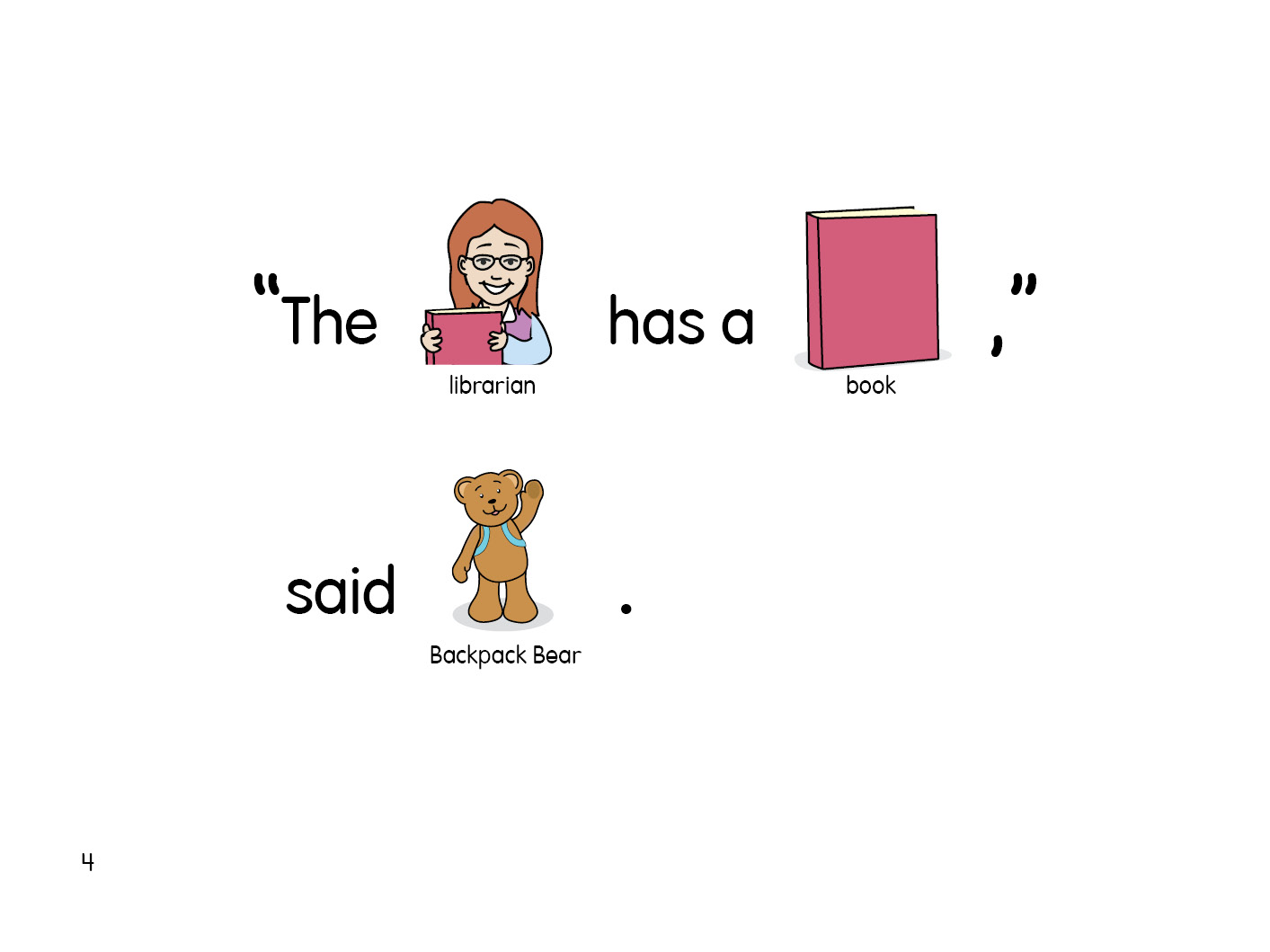 Backpack Bear's Books (Pre-decodable) - Starfall | Parent-Teacher Center