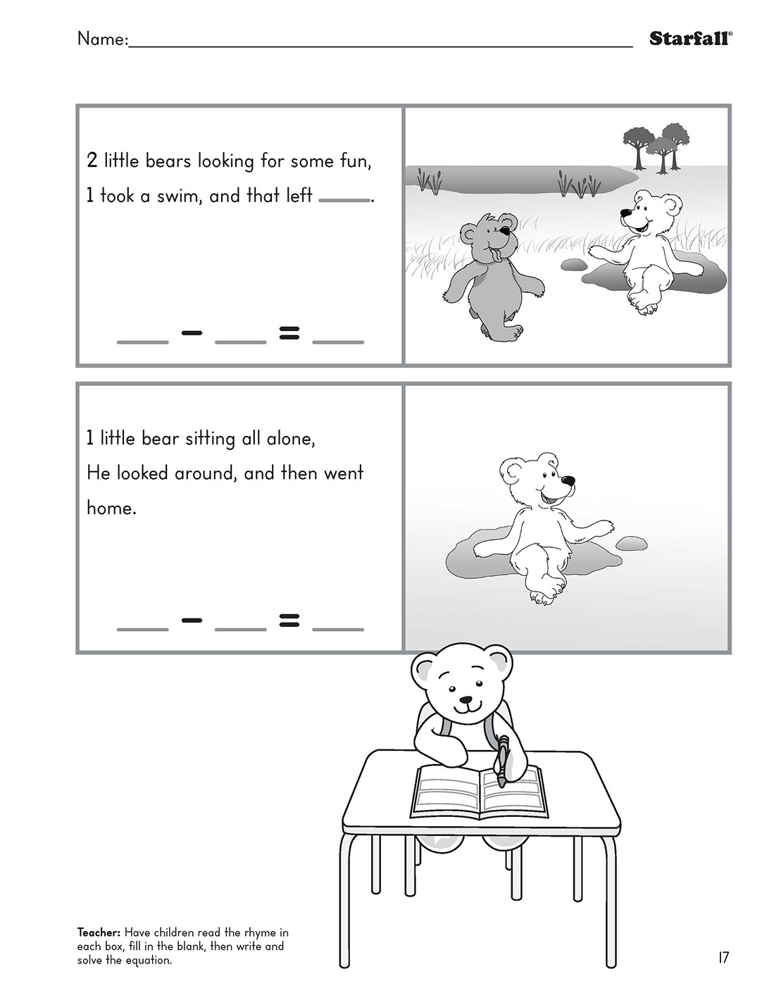 Math Workbook 2 - Starfall | Parent-Teacher Center