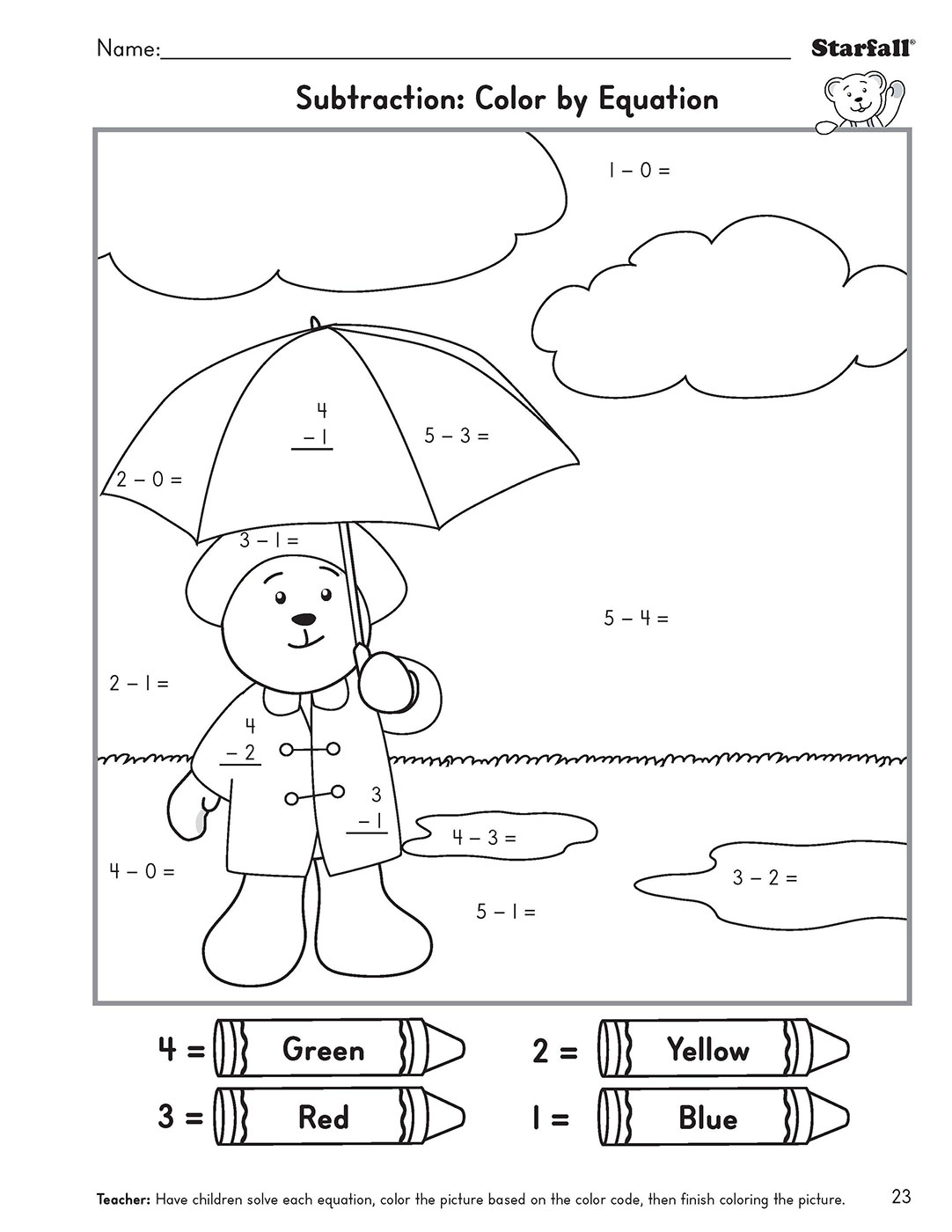 Math Workbook 2 - Starfall | Parent-Teacher Center